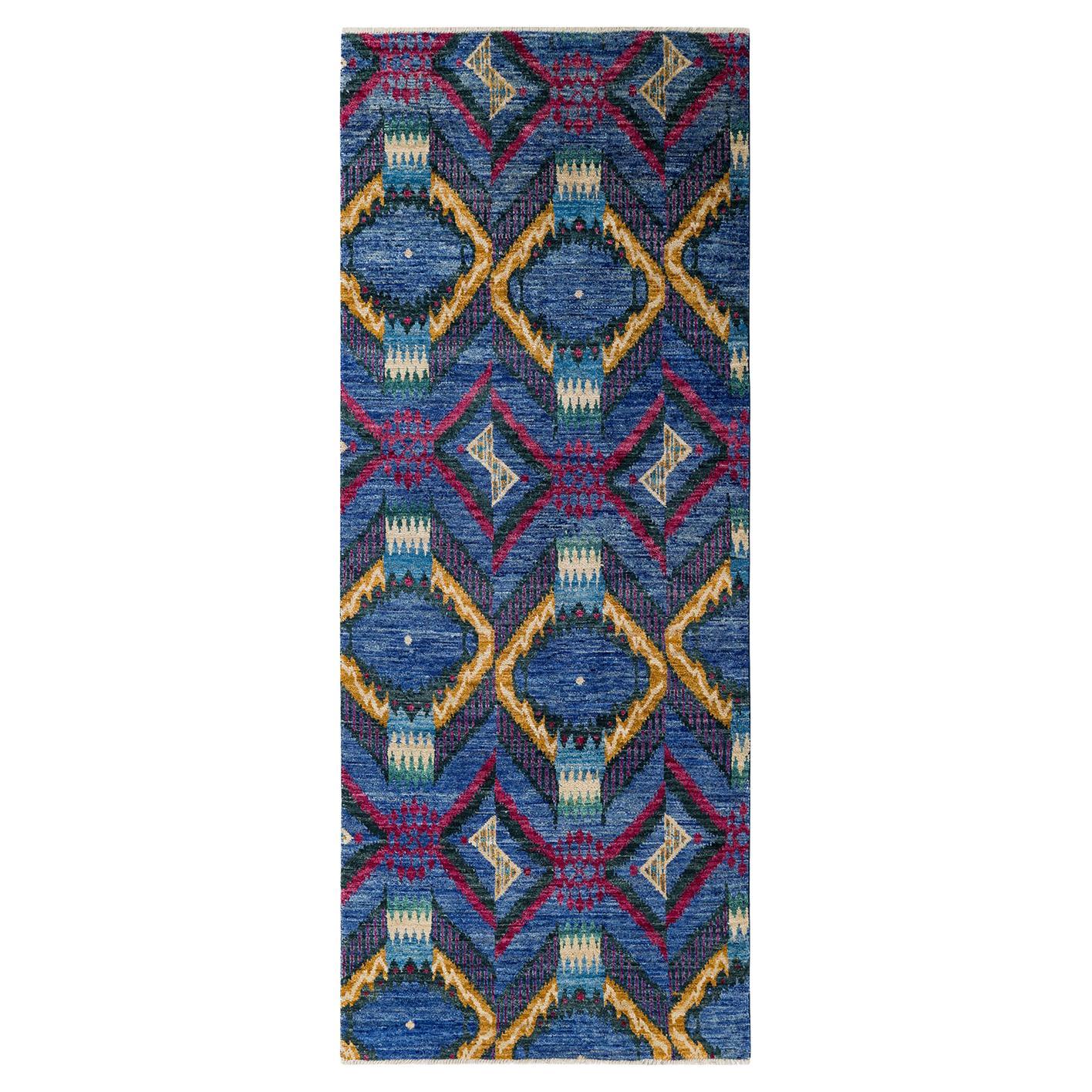 Kinder Modern Blue Moon Large Hexagon Area Rug For Sale at 1stDibs