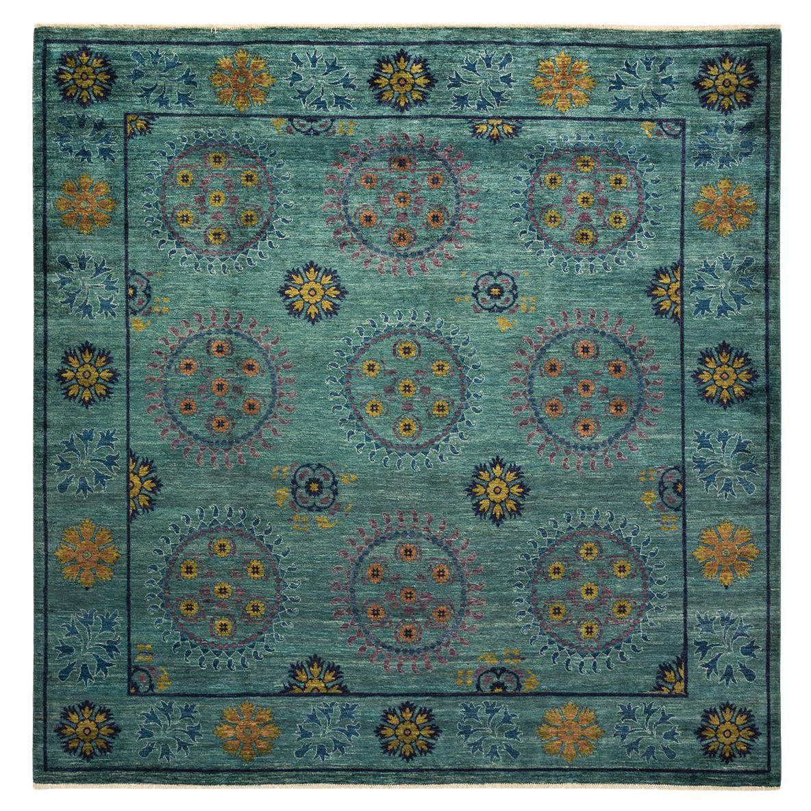 One-of-a-Kind Hand Made Contemporary Suzani Ivory Area Rug For Sale at ...