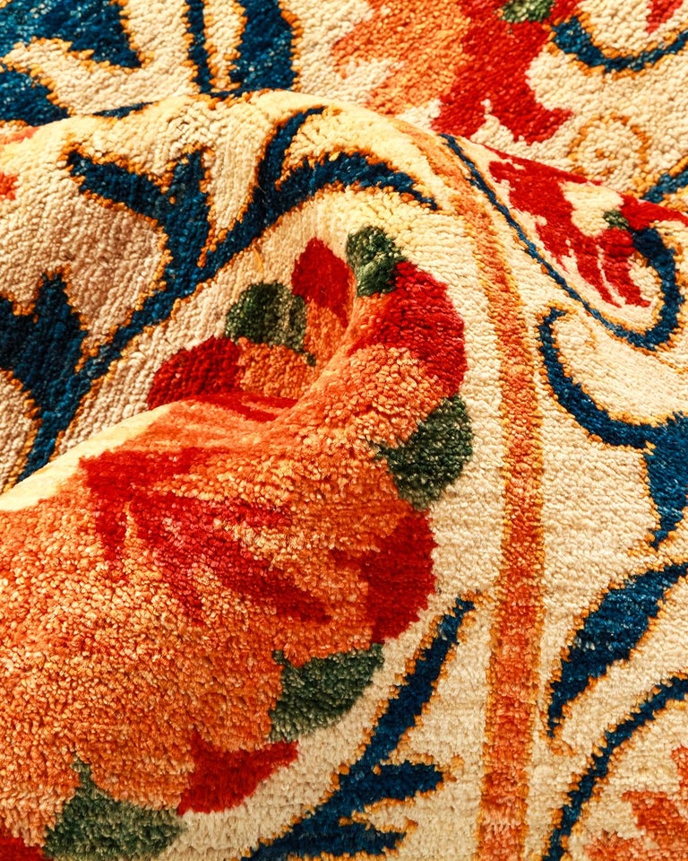 One-of-a-Kind Hand Made Contemporary Suzani Ivory Area Rug For Sale at ...