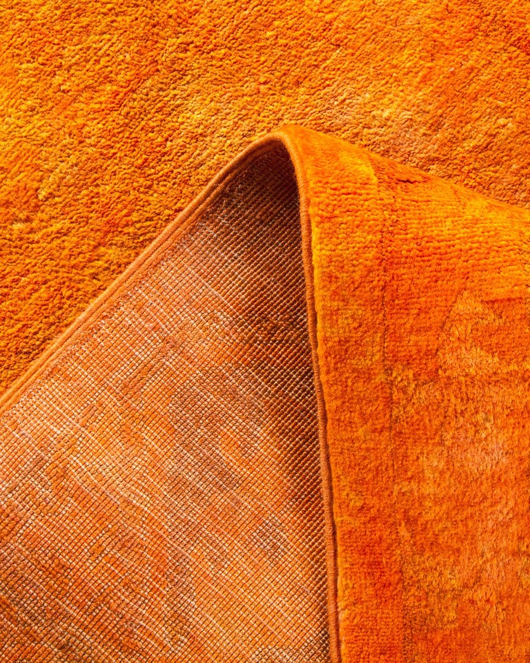 One-of-a-kind Hand Made Contemporary Vibrance Orange Area Rug For Sale ...