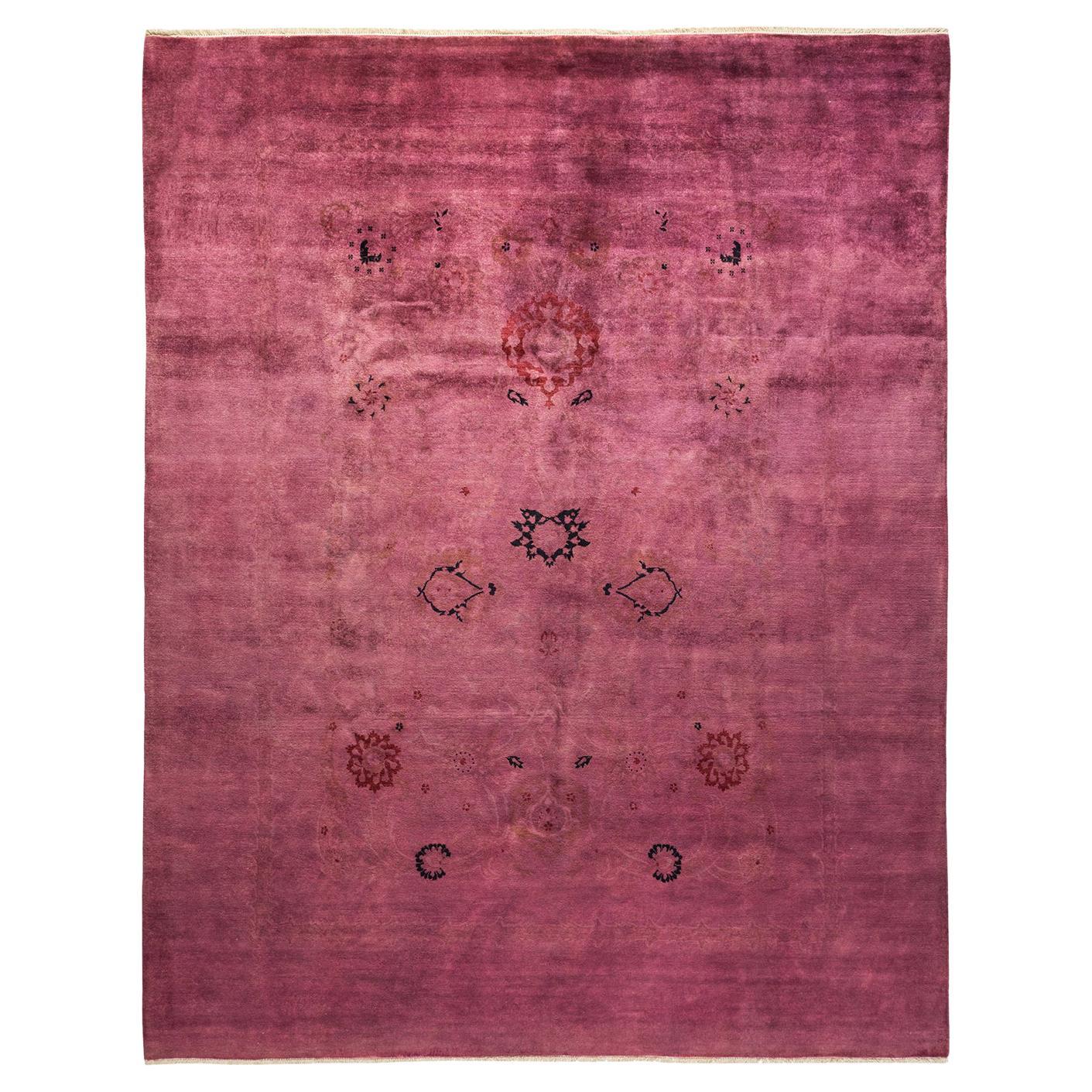 Pink Silk Tiger Area Rug For Sale at 1stDibs