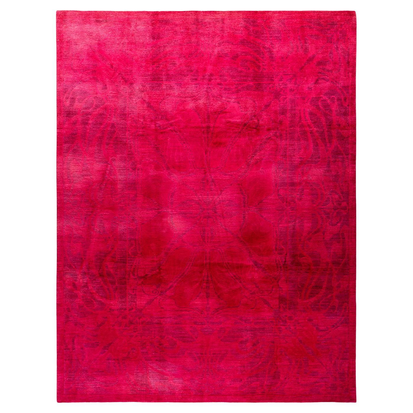 One-of-a-kind Hand Made Contemporary Vibrance Pink Area Rug For Sale at ...