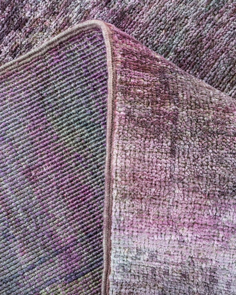 One-Of-A-Kind Hand Made Contemporary Vibrance Purple Area Rug For Sale ...