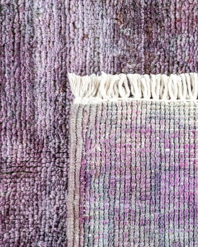 One-Of-A-Kind Hand Made Contemporary Vibrance Purple Area Rug For Sale ...