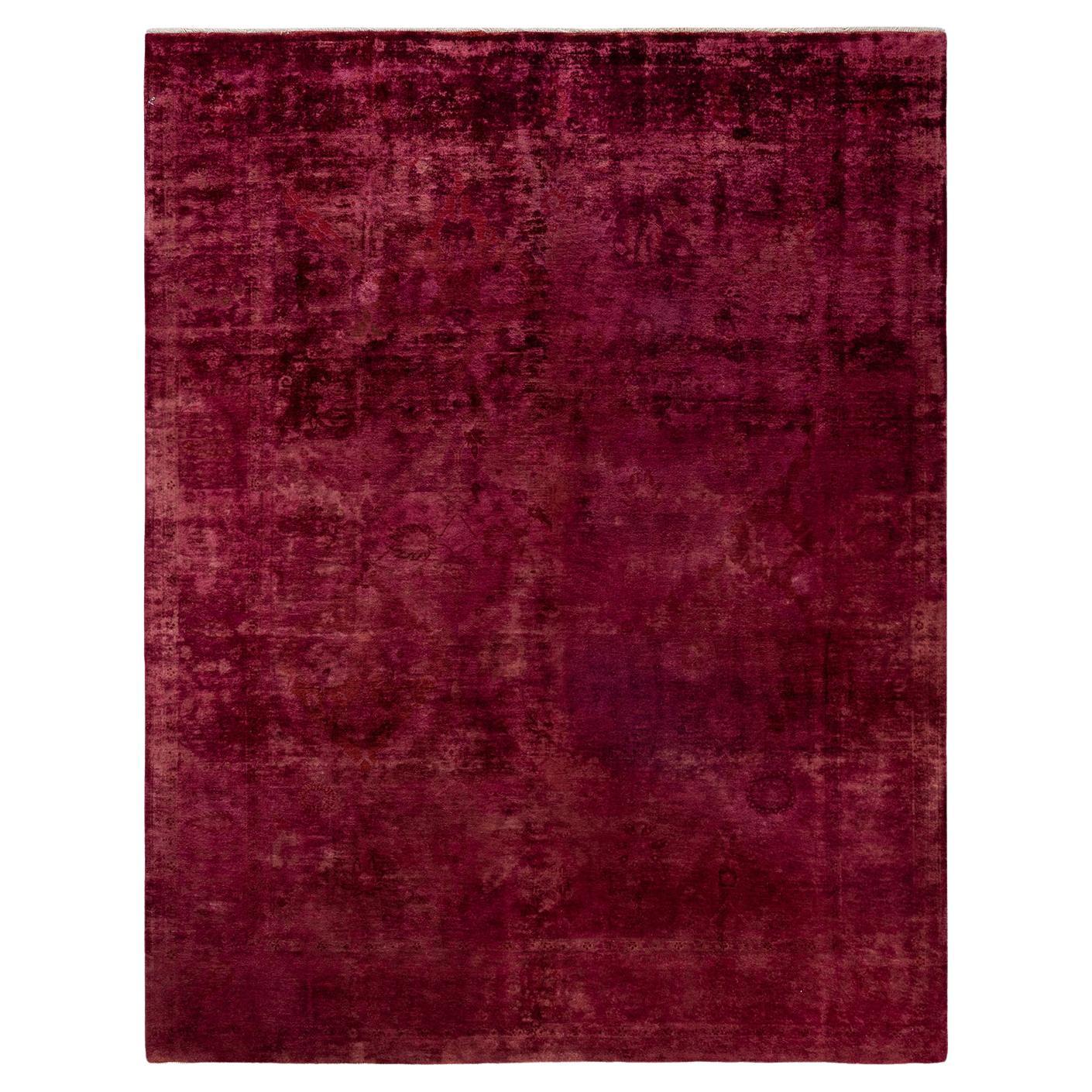 One-of-a-kind Hand Made Contemporary Vibrance Purple Area Rug For Sale ...