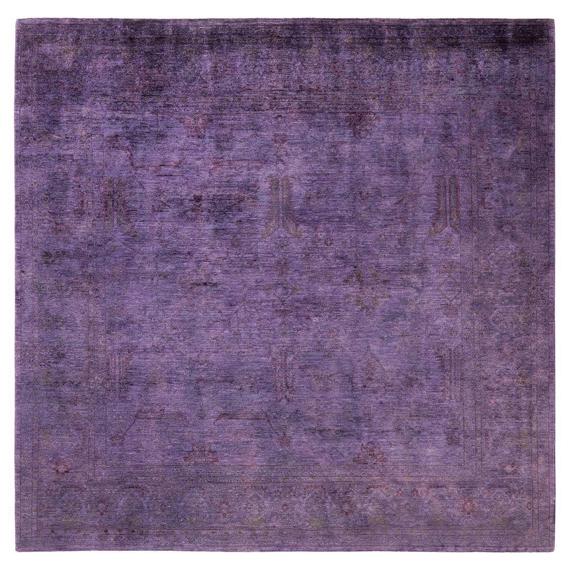 One-Of-A-Kind Hand Made Contemporary Vibrance Purple Area Rug For Sale ...