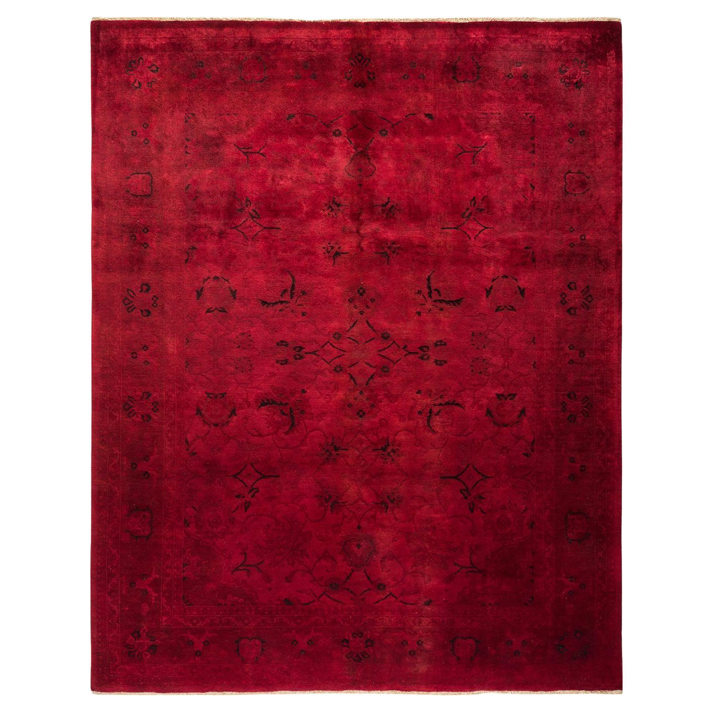 One-of-a-kind Hand Made Contemporary Vibrance Red Area Rug For Sale at ...