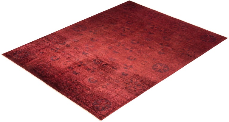 One-of-a-kind Hand Made Contemporary Vibrance Red Area Rug For Sale at ...