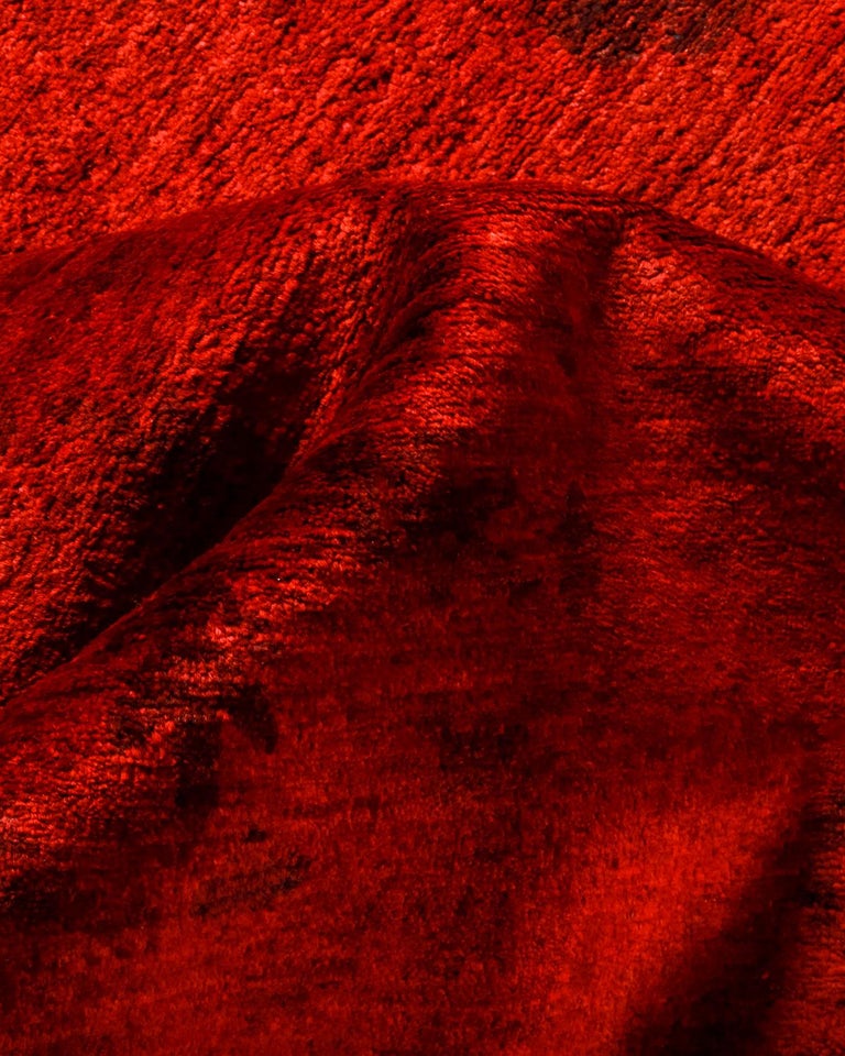 One-of-a-kind Hand Made Contemporary Vibrance Red Area Rug For Sale at ...