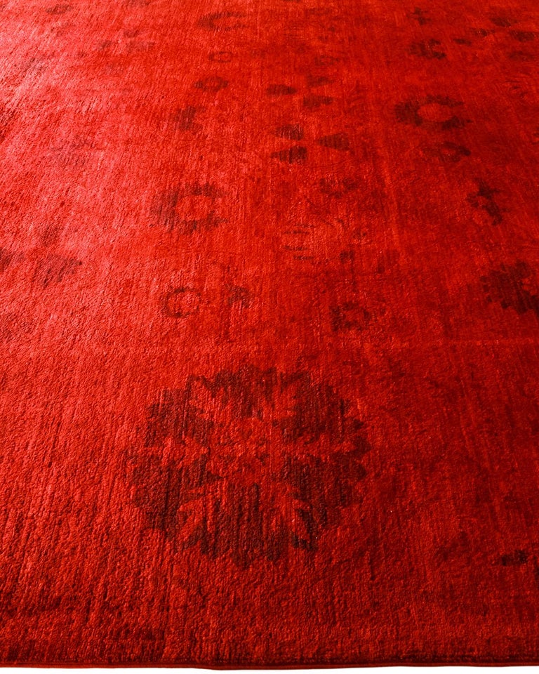 One-of-a-kind Hand Made Contemporary Vibrance Red Area Rug For Sale at ...