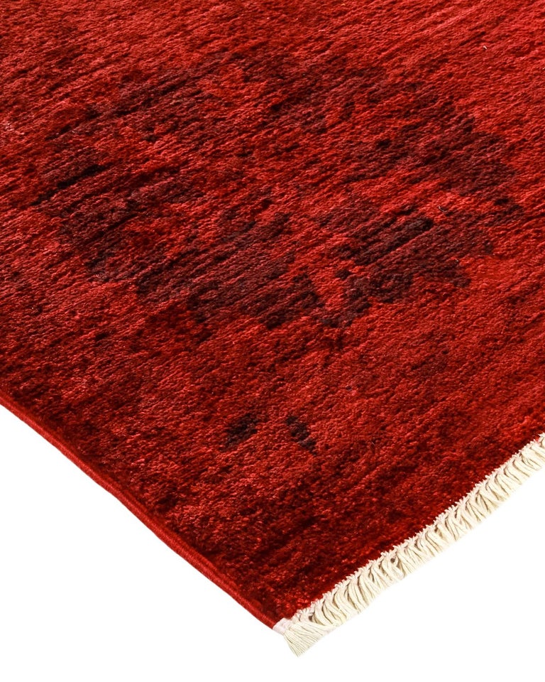 One-of-a-kind Hand Made Contemporary Vibrance Red Area Rug For Sale at ...