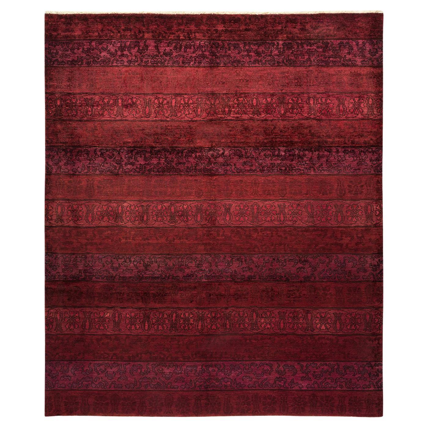 One-of-a-kind Hand Made Contemporary Vibrance Red Area Rug For Sale at ...