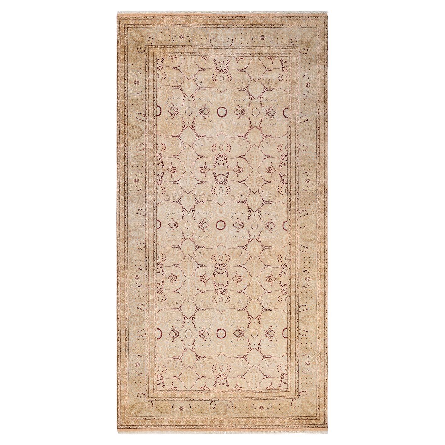 One-of-a-Kind Hand Made Traditional Mogul Beige Area Rug For Sale at ...