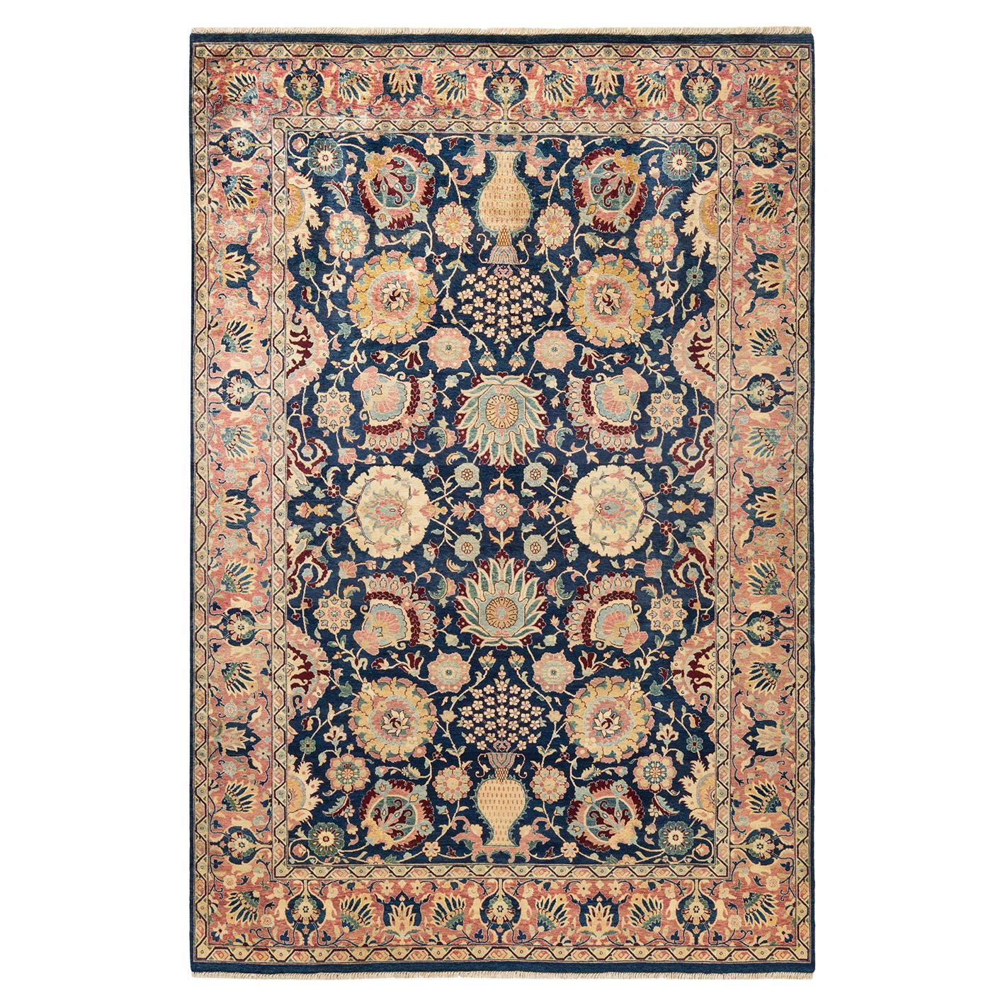 Kinder Modern Blue Moon Large Hexagon Area Rug For Sale at 1stDibs