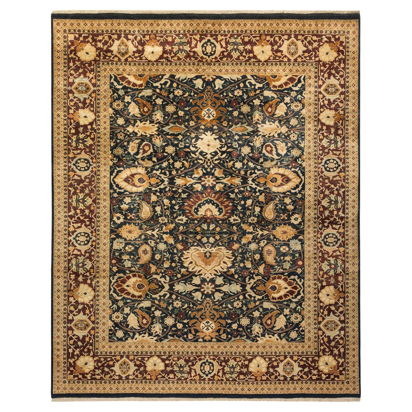 One of a Kind Traditional Handwoven Wool Area Rug For Sale at 1stDibs