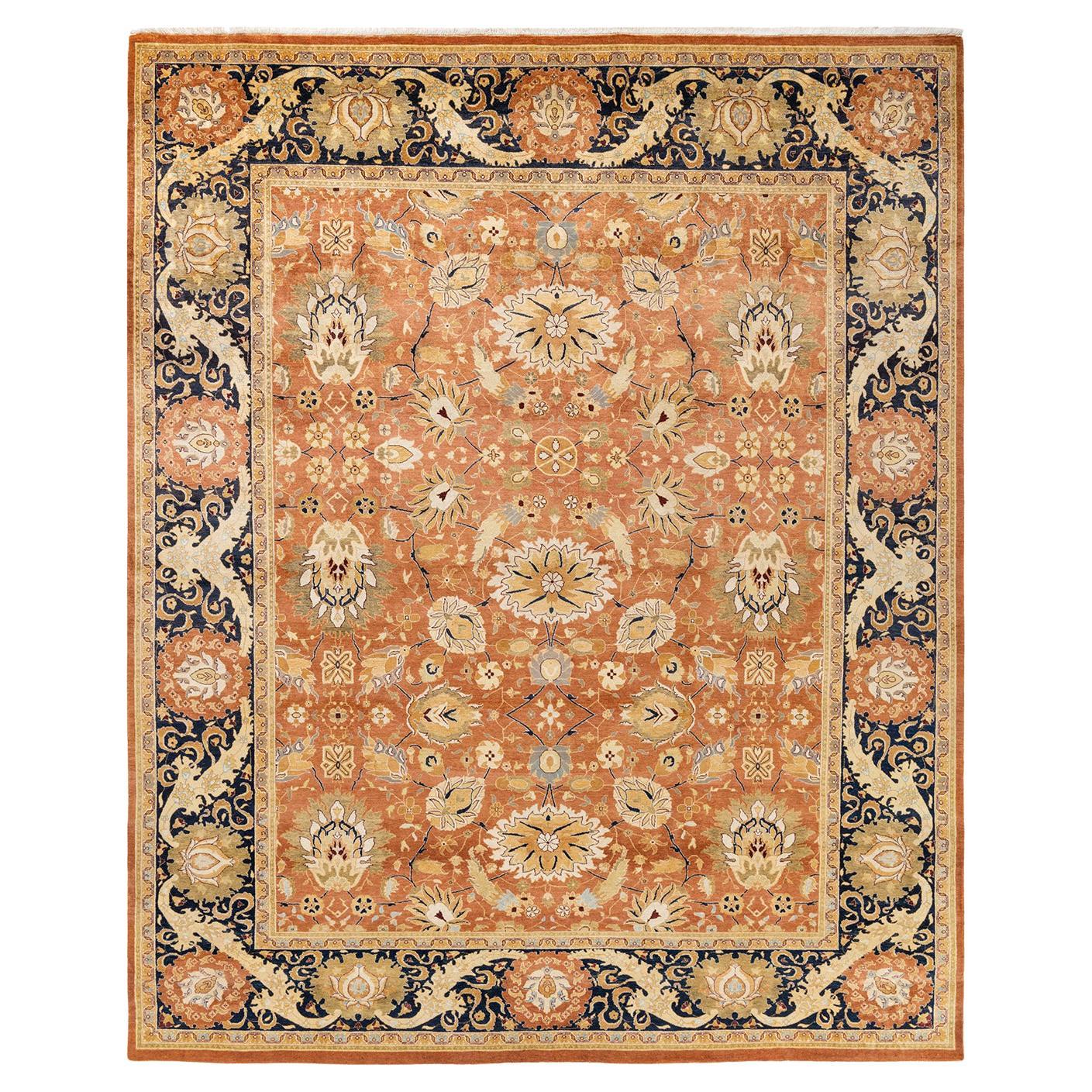 One-of-a-Kind Hand Made Traditional Mogul Brown Area Rug For Sale at ...