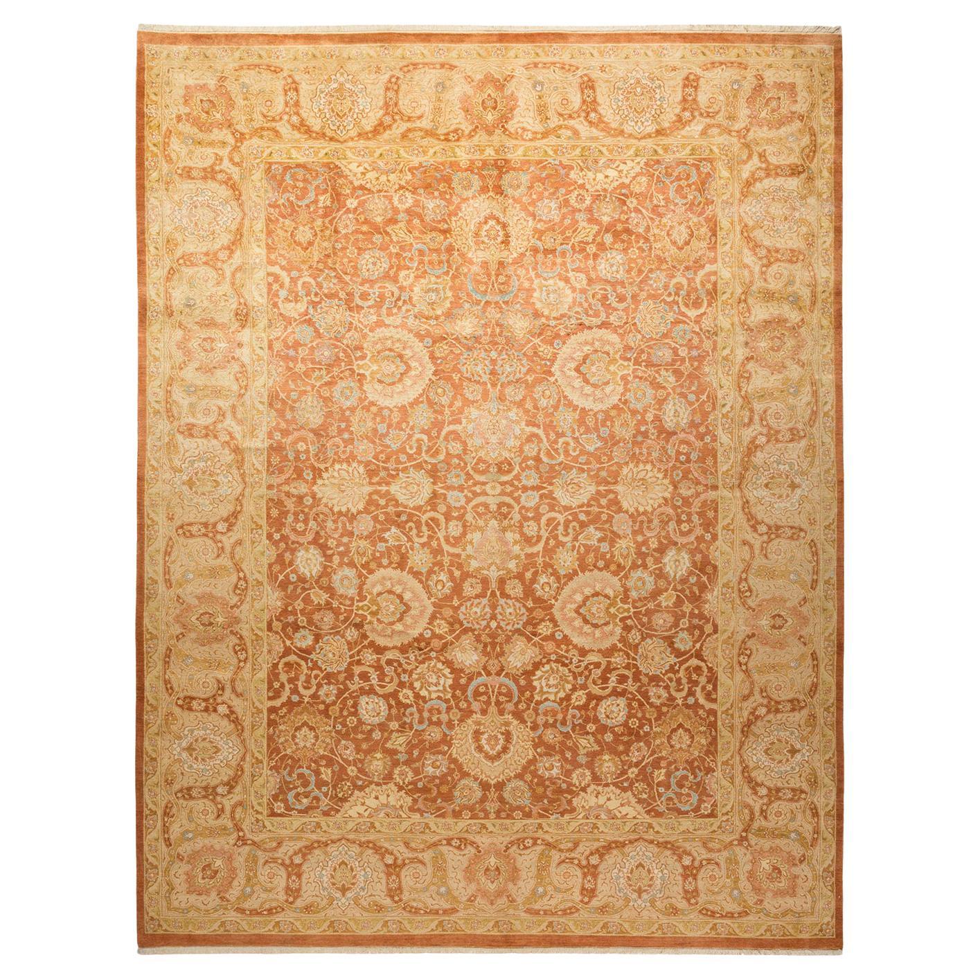 One of a Kind Traditional Handwoven Wool Area Rug For Sale at 1stDibs