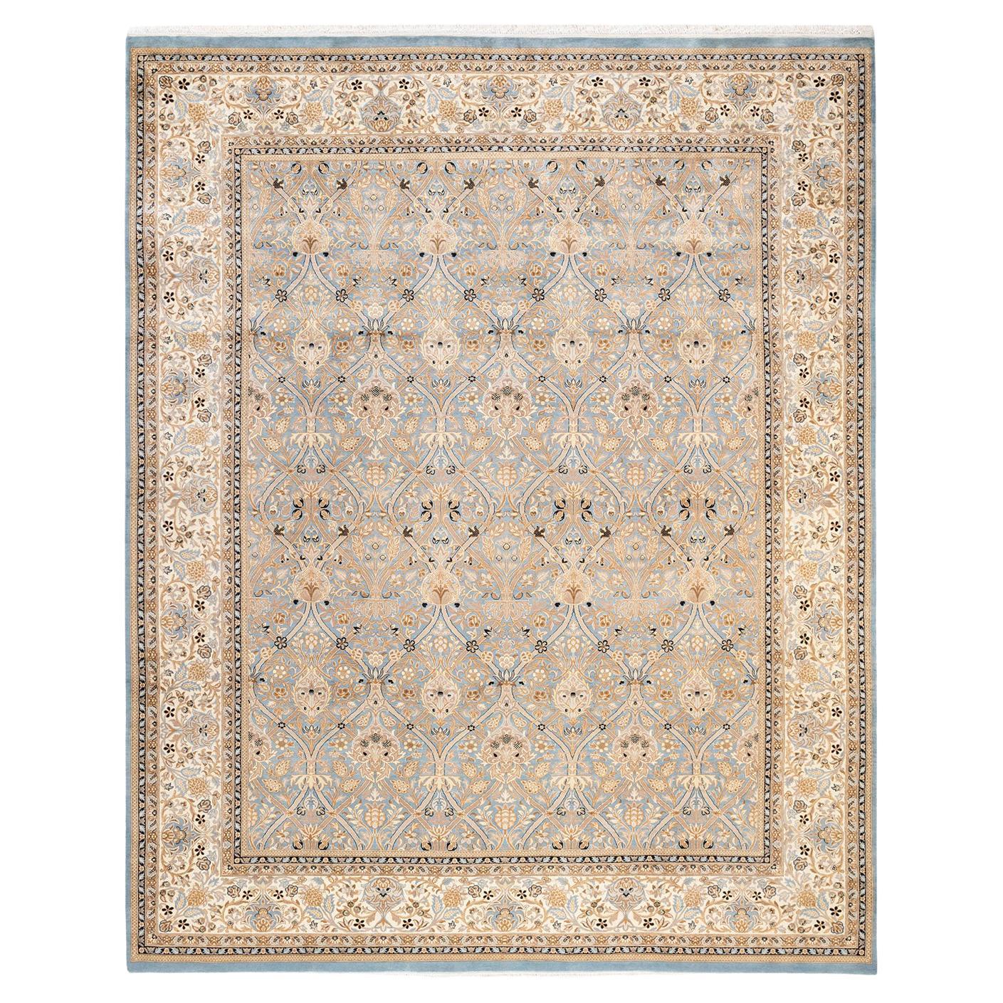 One-of-a-Kind Hand Made Traditional Mogul Light Blue Area Rug For Sale ...