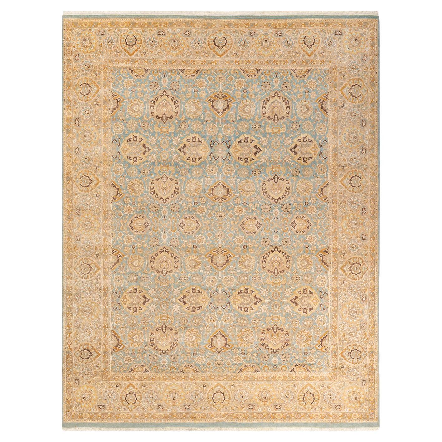 One-of-a-kind Hand Made Traditional Mogul Light Blue Area Rug For Sale ...