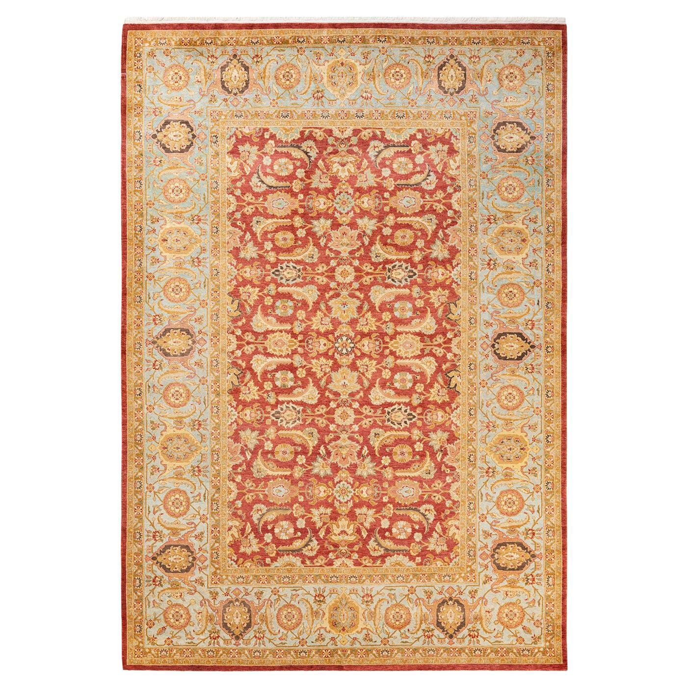 One-Of-A-Kind Hand Made Traditional Mogul Orange Area Rug For Sale at ...