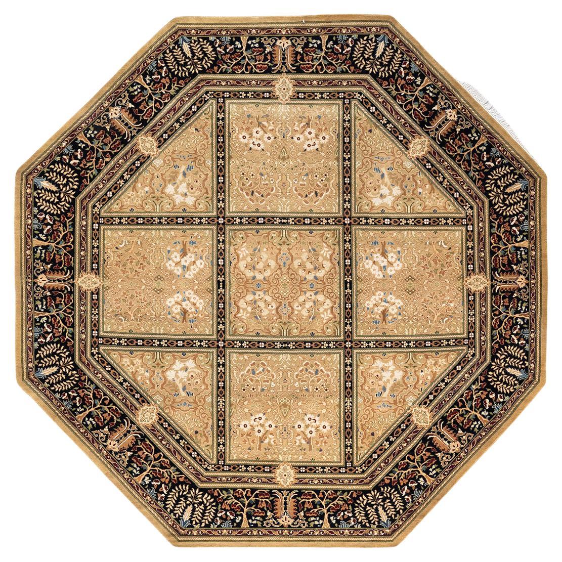 One-of-a-Kind Hand Made Traditional Mogul Yellow Area Rug For Sale at ...