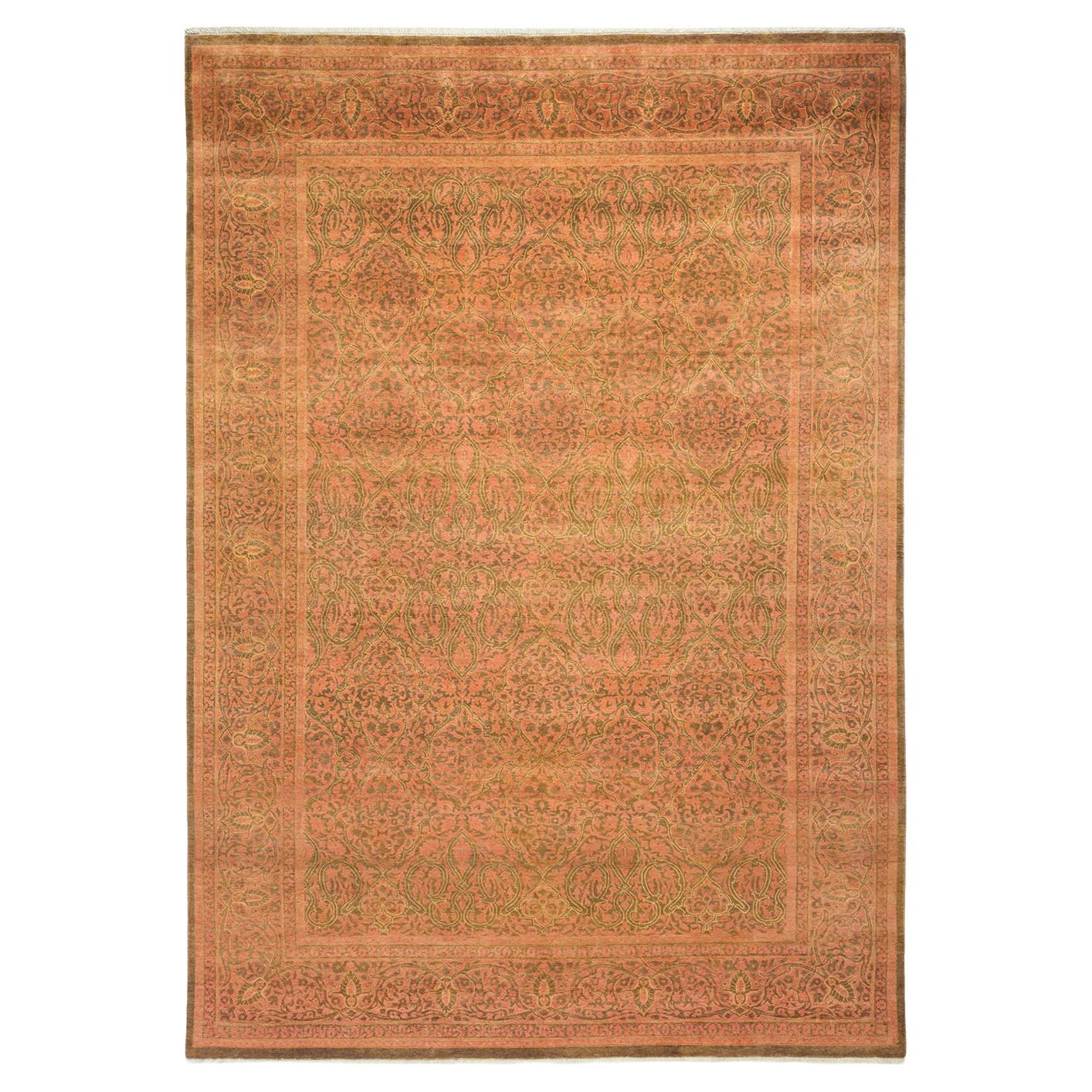 One-Of-A-Kind Hand Made Traditional Mogul Yellow Area Rug For Sale at ...