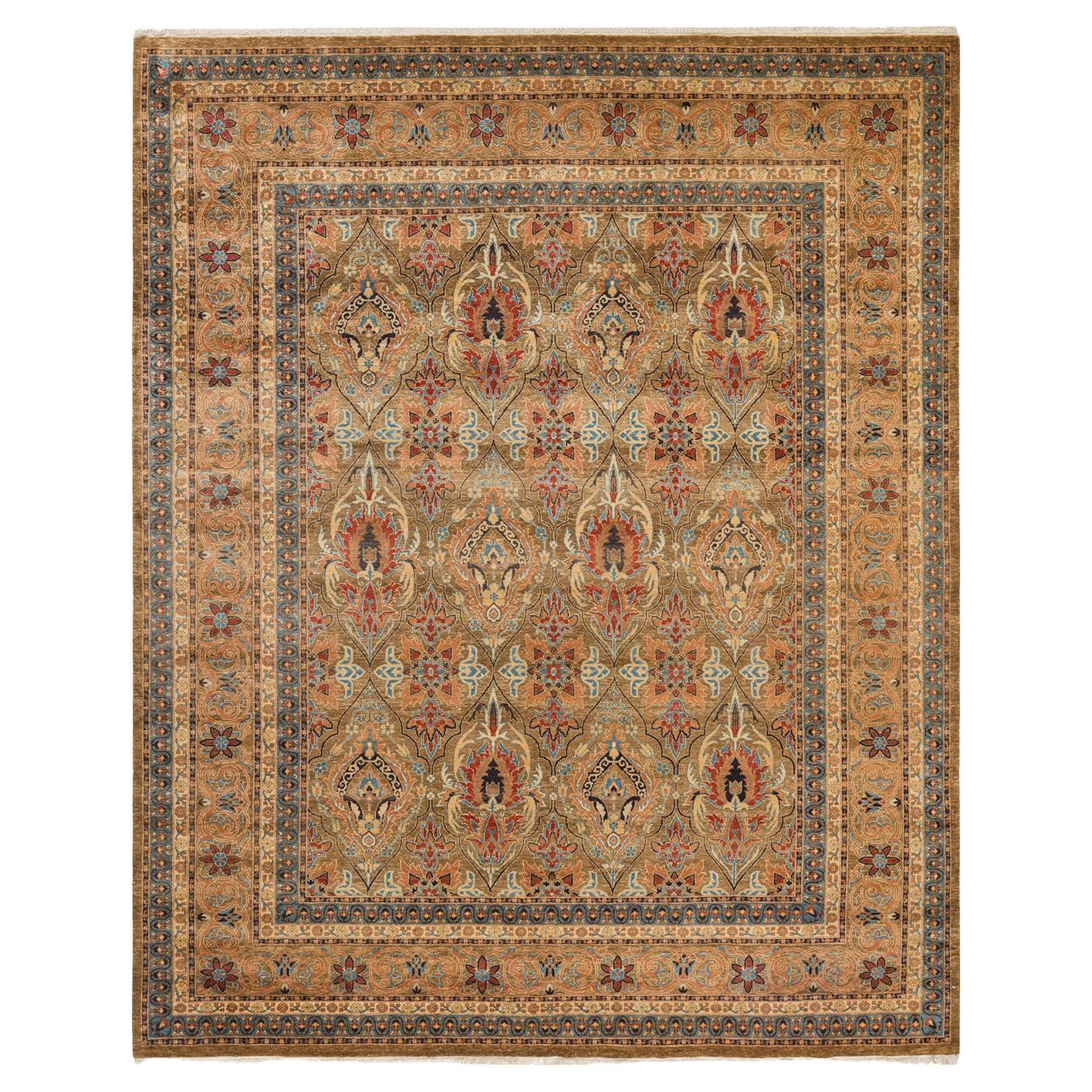 One-Of-A-Kind Hand Made Traditional Mogul Yellow Area Rug For Sale at ...