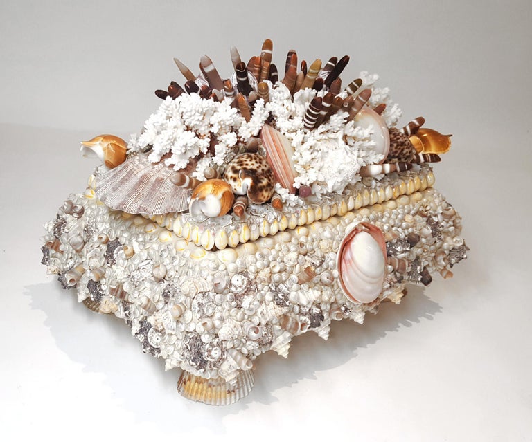 One-of-a-Kind Handmade Exotic Sea Shell Encrusted Large Scale Jewelry ...