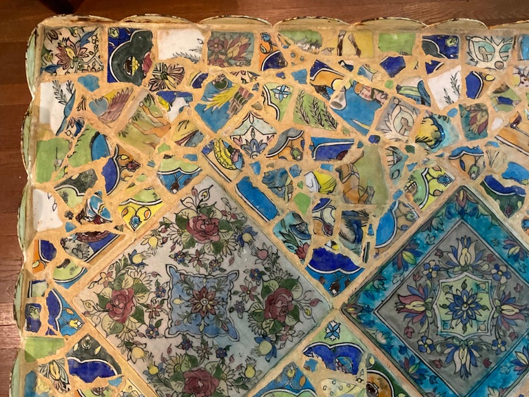 One of a Kind Iron Persian Tile Coffee Table, by Joseph Malekan For ...