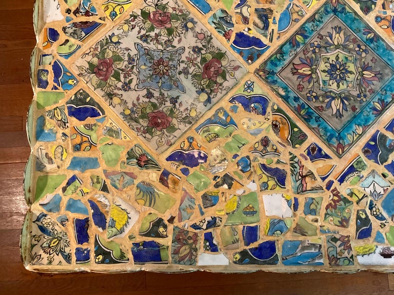 One of a Kind Iron Persian Tile Coffee Table, by Joseph Malekan For ...