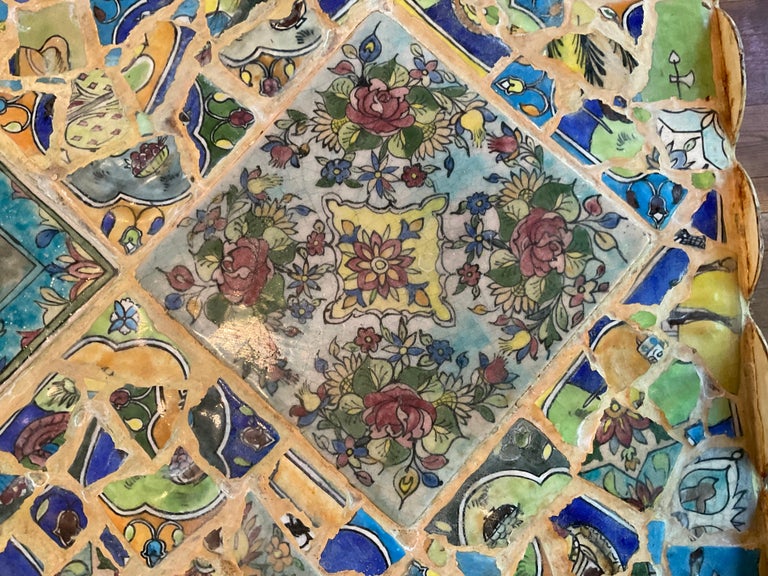 One of a Kind Iron Persian Tile Coffee Table, by Joseph Malekan For ...