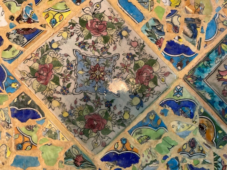 One of a Kind Iron Persian Tile Coffee Table, by Joseph Malekan For ...