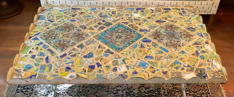 One of a Kind Iron Persian Tile Coffee Table, by Joseph Malekan For ...