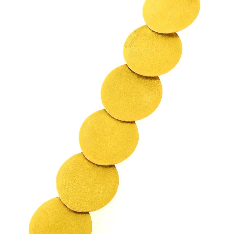 One-of-a-kind Michael Zobel Modernist Gold Necklace For Sale at 1stDibs