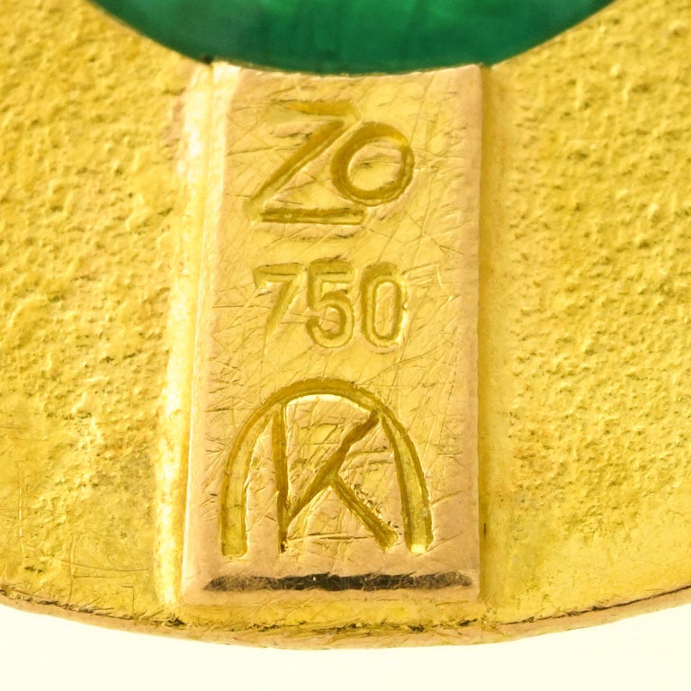 One-of-a-kind Michael Zobel Modernist Gold Necklace For Sale at 1stDibs