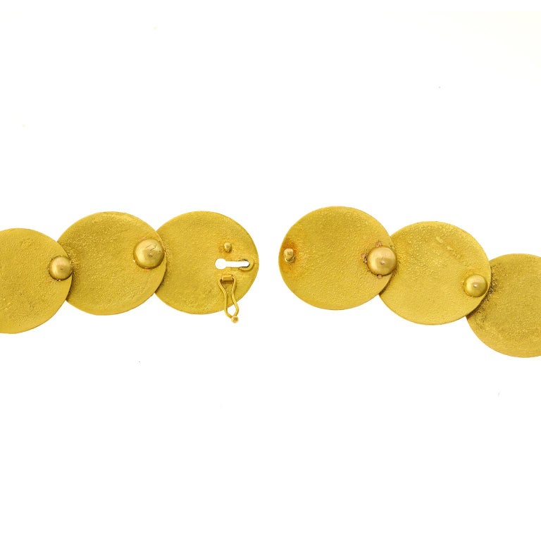 One-of-a-kind Michael Zobel Modernist Gold Necklace For Sale at 1stDibs