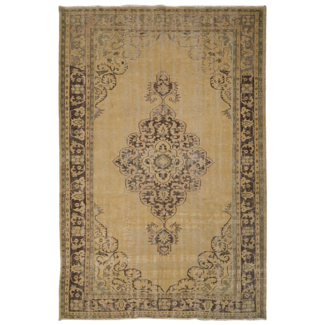 10x12.4 Ft One-of-a-Kind Midcentury Oushak Wool Rug in Soft Colors ...