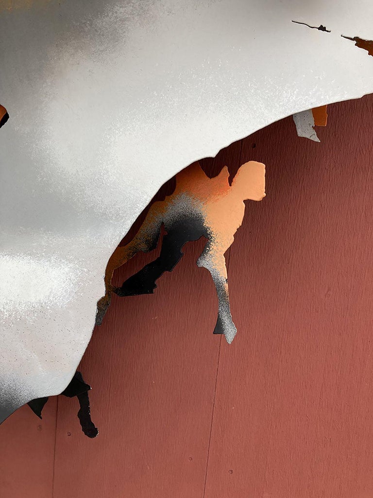 One of a Kind Titled Release Enamel on Powder Coated Steel Sculpture ...