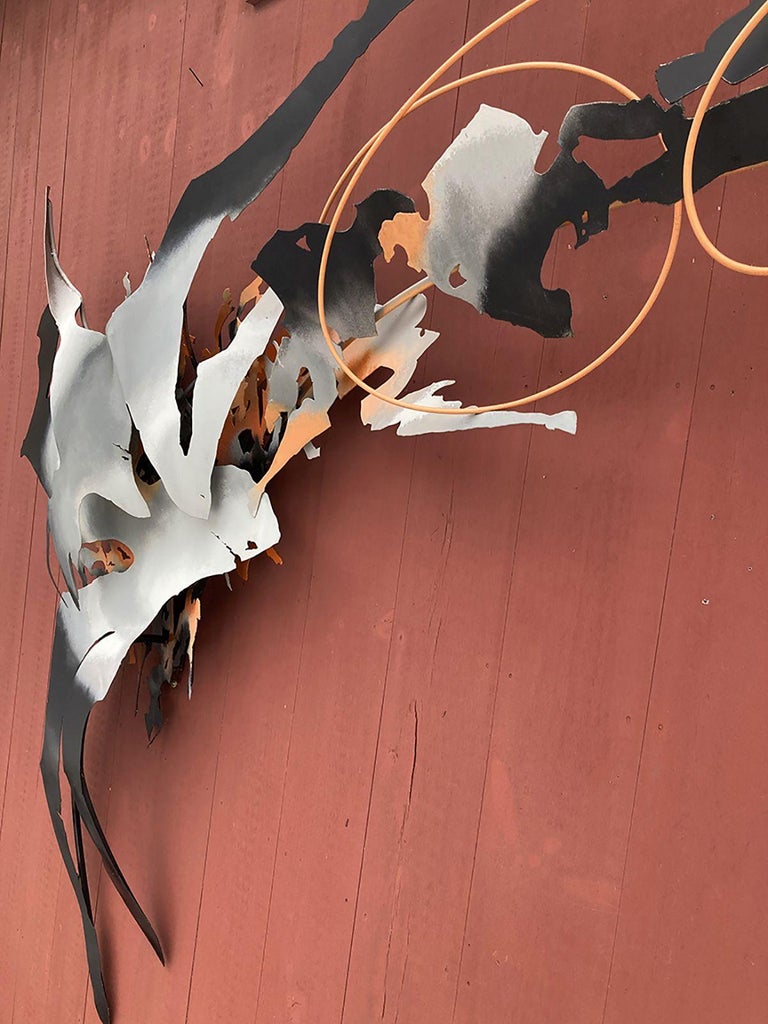 One of a Kind Titled Release Enamel on Powder Coated Steel Sculpture ...