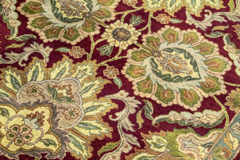 One of a Kind Traditional Handwoven Wool Area Rug For Sale at 1stDibs