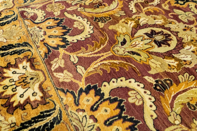 One of a Kind Traditional Handwoven Wool Area Rug For Sale at 1stDibs