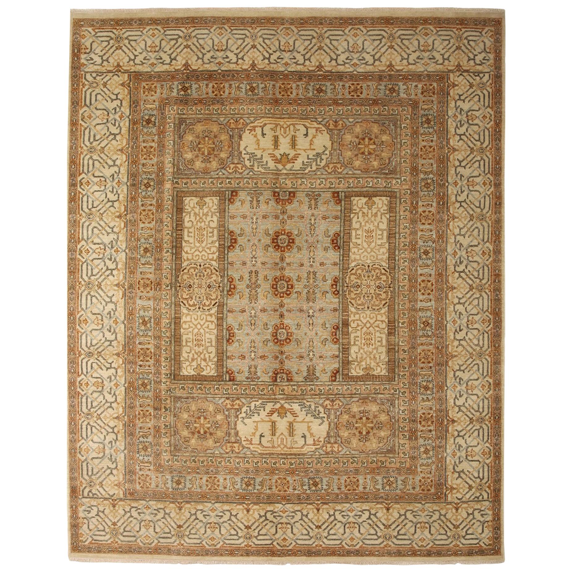 One of a Kind Traditional Handwoven Wool Area Rug For Sale at 1stDibs