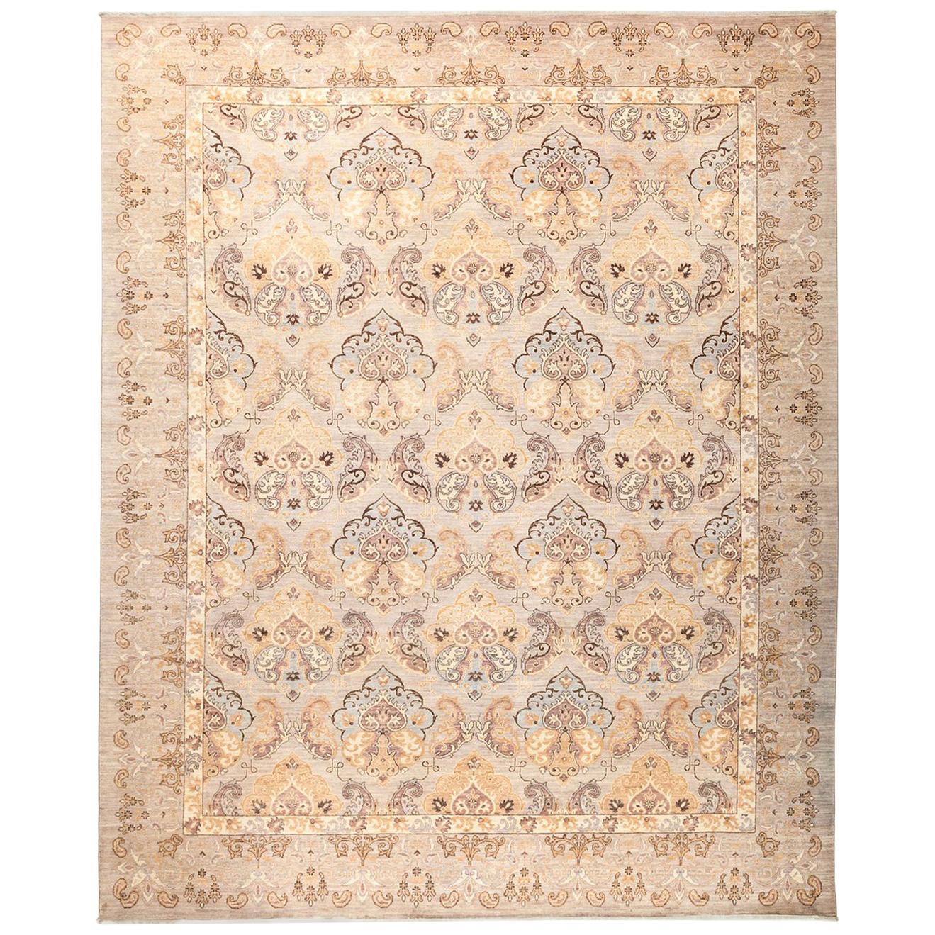 One of a Kind Traditional Handwoven Wool Area Rug For Sale at 1stDibs