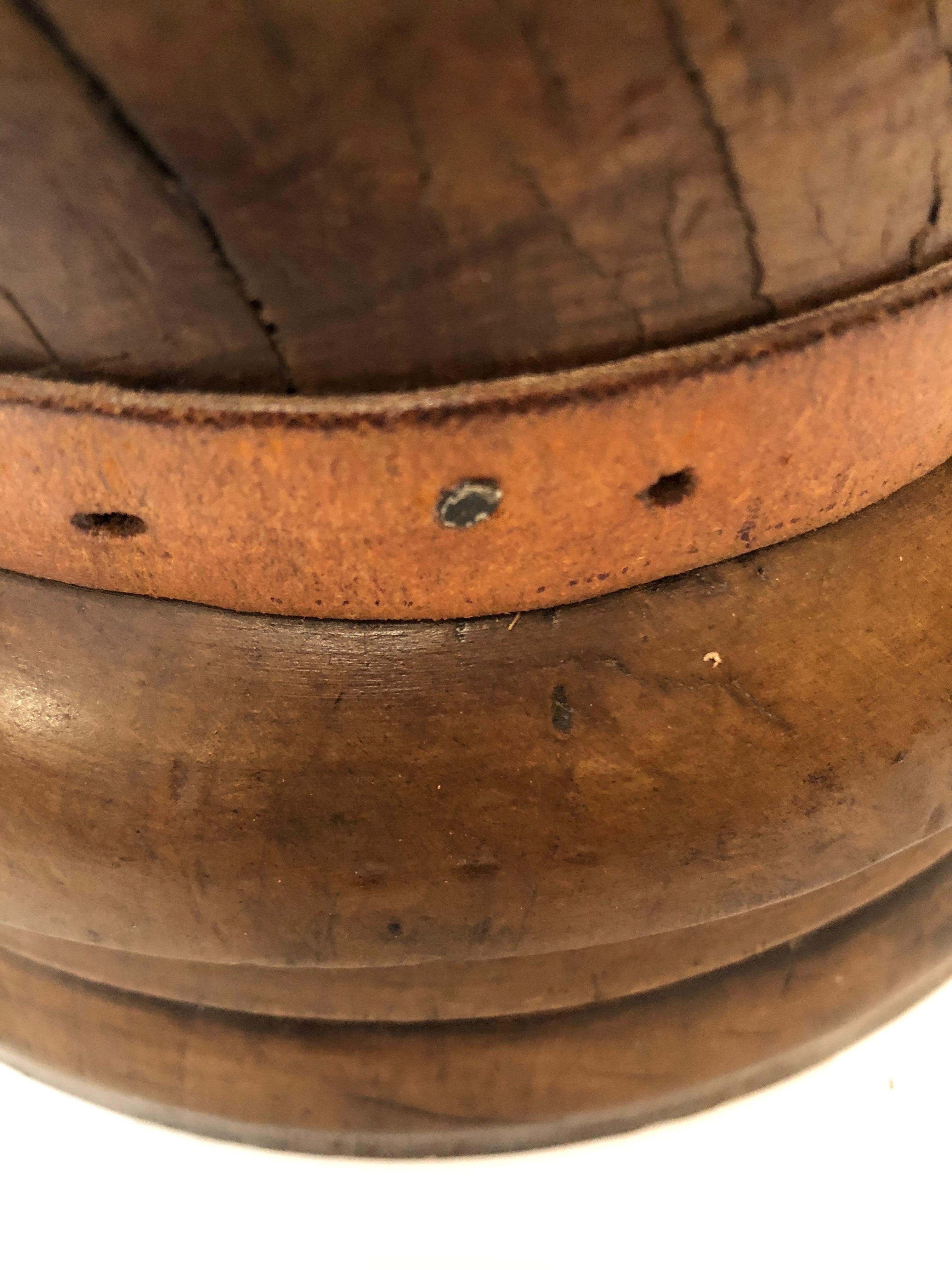 One of a Kind Walnut Sculpted Helmet on Stand at 1stDibs