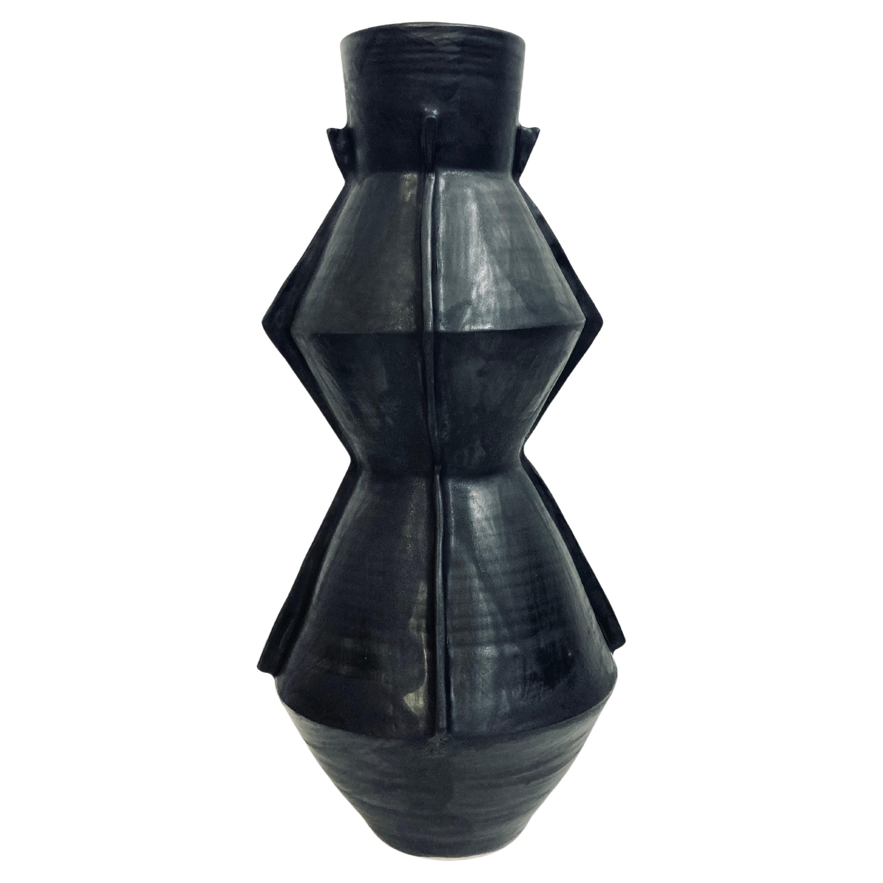 One-of-a-kind Wheelthrown "Zig" Ceramic Vase - White Stone For Sale at ...