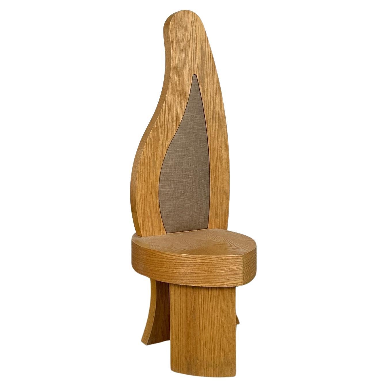 One of One Sculptural High Back Chair For Sale at 1stDibs