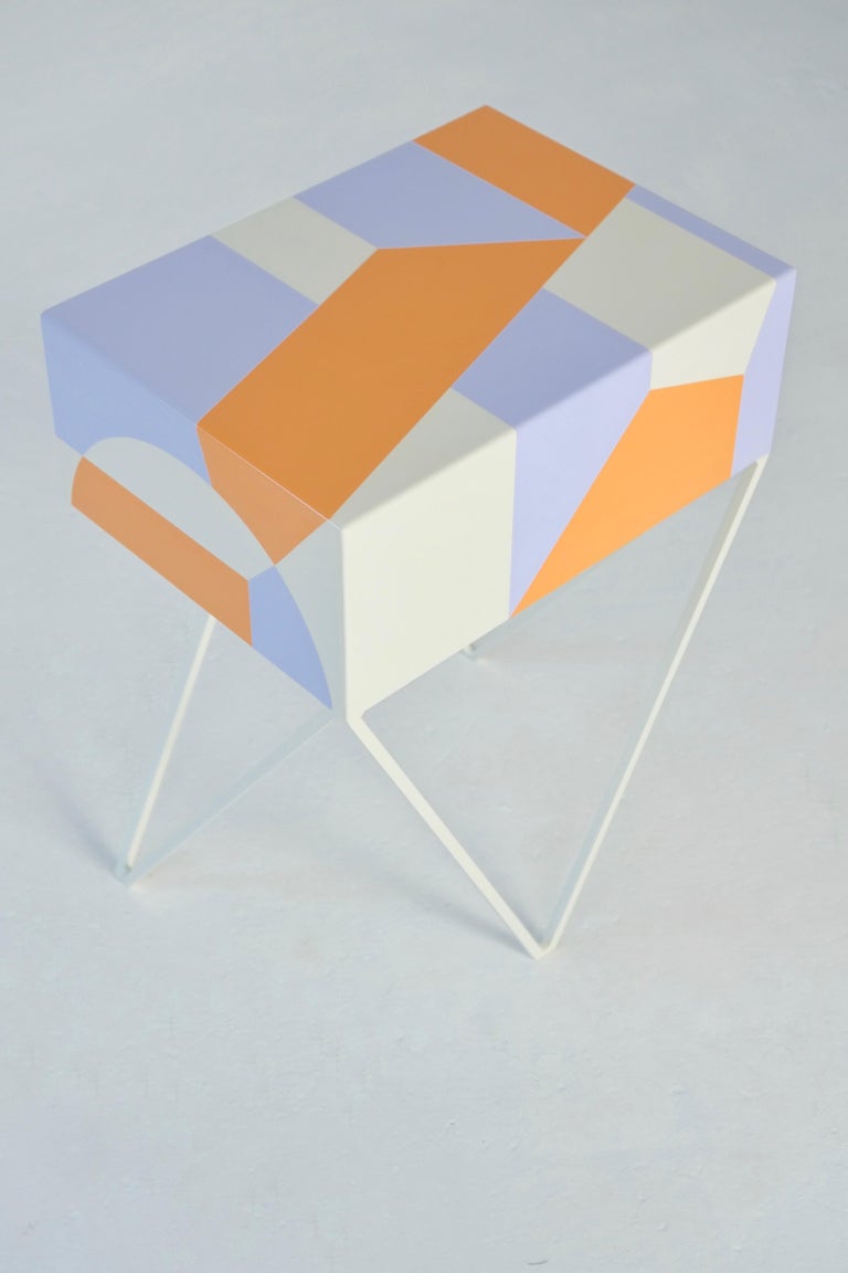 One Off Experimental Robot Side Table with Geometric Design For Sale at ...