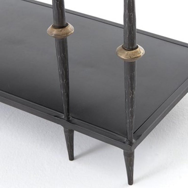 One Pair of Art Deco Style Hand Wrought Iron Bookcases, Nice Natural ...