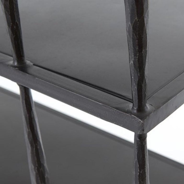 One Pair of Art Deco Style Hand Wrought Iron Bookcases, Nice Natural ...