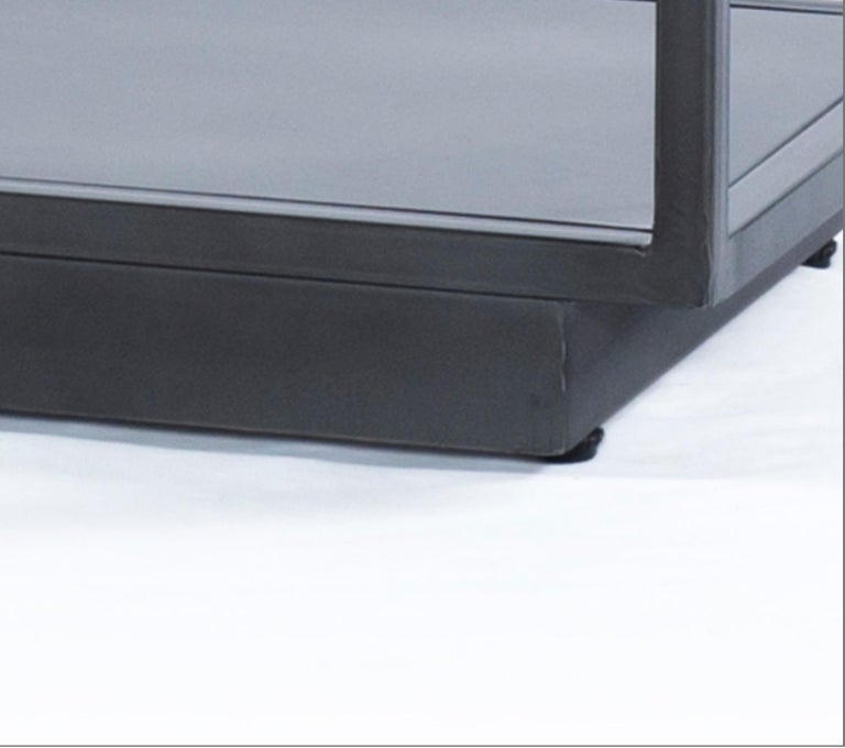 One Pair of Art Deco Style Hand Wrought Iron Bookcases, Nice Natural ...